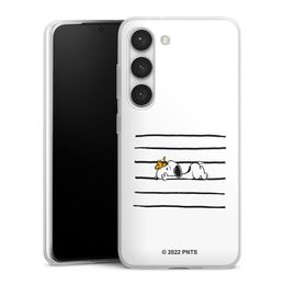 DeinDesign Galaxy S23 Handy Slim Case Silikon Handyh&uuml;lle transparent H&uuml;lle extra d&uuml;nn Snoopy Dog Peanuts Silikon Slim Case