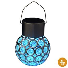 I-Glow LED-Solar-Leuchtkugeln, Crystal mit Farbwechsel - 4er-Set