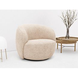 LeGer Home by Lena Gercke Loungesessel Effie, mit 360° Drehfunktion, komfortables Sitzen, beige