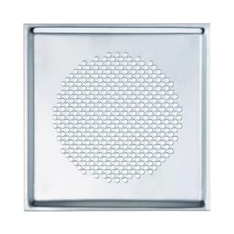 Zehnder Designgitter ComfoGrid Venezia quadratisch DN125, 160x160mm, Edelstahl, mit Filter 990322089