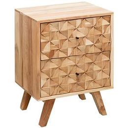 Wohnling Nachttisch Holz akazie 35,0 x 44,0 x 61,0 cm
