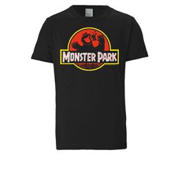 logoshirt T-Shirt 'Cookie Monster - Monster Park' Herren Gr&ouml;&szlig;e XS schwarz