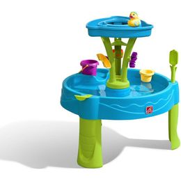 Summer Showers Splash Wasserspieltisch Kleiner Wassertisch mit 8-teiligem Zubehörset Garten Wasser Spieltisch für Kinder in Blau - Blau - Step2