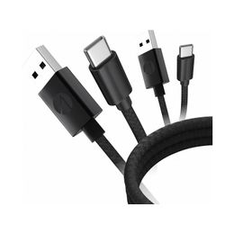 STEALTH USB-C Lade & Data Kabel Twin Pack für PS VR2(2x2m) Kabel, Schwarz