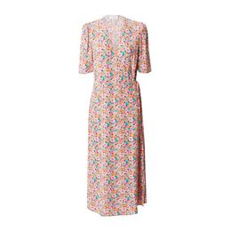 Catwalk Junkie Kleid Damen Größe 34 cyanblau / orange / pastellorange / rosa Winterkleid