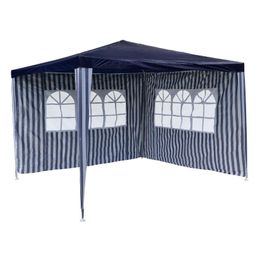 Vcm Pavillon Ma&szlig;e ca. 3x3 m wasserabweisende 110g / m&sup2; PE Plane Partyzelt Gartenzelt Blau