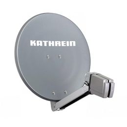 Kathrein Kathrein Komplettset CAS 80gr Sat-Antennen grau für 2 Teilnehmer Sat-Spiegel