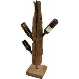 Licht-Erlebnisse Treibholz Flaschenhalter Weinständer ca. 130 cm Unikat Handarbeit - Natur Holz