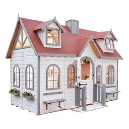Green House - Spielhaus xxl für grosse Kinder mit Doppelbett lugano - 335 x 175 x 260 cm - Großartige Qualität- casas Bemaltes Spielhaus, Transport