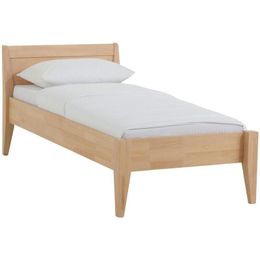 Massivholz Einzelbett Komfortbett Seniorenbett 450.03, Buche natur geölt Größe 100x220 cm - Dico