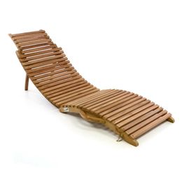Vcm Sonnenliege Gartenliege 160x50x7cm Liegestuhl Teakholz klappbar Faltliege