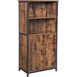 VASAGLE Lagerschrank, 60x35x124.5cm, rustikalbraun