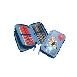 Euromic Bluey 2-compartment filled pencil case A6 noteboo