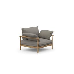 DEDON TIBBO Lounge Sessel XL Teak Linen Warm Gray