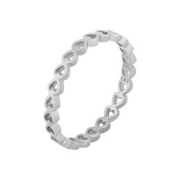 CAI CAÏ Fingerring »925/- Sterling Silber rhodiniert Herz Stacking« weiß 056 (17,8) Herzring