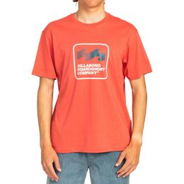 Billabong T-Shirt »Swell« Dark Coral XXL XXL Stoff: Baumwoll-Jersey-Stoff [160 g/m2]