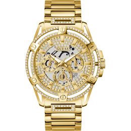 Multifunktionsuhr Guess "GW0497G2" Armbanduhren goldfarben Herren Quarzuhren