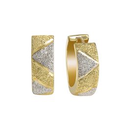 Diamonds by Ellen K. Paar Creolen FASCINATION BY ELLEN K. "333 Gold zweifarbig" Ohrringe Gr. ONE-SIZE, Gold, bunt (mehrfarbig) Damen Creolen