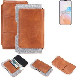 K-S-Trade Handyhülle für Cubot X30, Handyhülle Schutzhülle Gürteltasche Holster Gürtel Tasche, braun|grau|schwarz