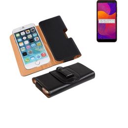 K-S-Trade Handyhülle für Huawei Honor 9S, Schützhülle Handyhülle Holster Gürtel Tasche Schutzhülle, schwarz