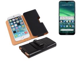 K-S-Trade Handyhülle für Nokia 2.3, Schützhülle Handyhülle Holster Gürtel Tasche Schutzhülle, schwarz