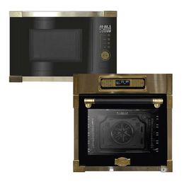 Kaiser Küchengeräte Backofen-Set EH 6726 AD+EM 2545 AD, Retro Einbau Backofen 80L,Elektro Backofen+Einbau-Mikrowelle, 25 l