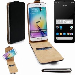 K-S-Trade Handyhülle für Carbon 1 MKII, Schutzhülle Handyhülle Flipstyle 360° Smartphone Tasche, schwarz