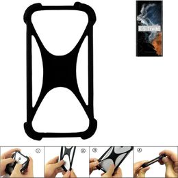K-S-Trade Handyhülle für Samsung Galaxy S22 Ultra Exynos, Handy-Hülle Schutz-Hülle Silikon Bumper TPU Softcase Smartphone, schwarz