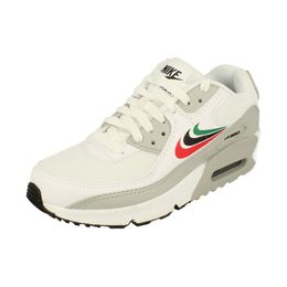 Nike Air Max 90 GS Running Trainers DV3032 Sneakers Schuhe (UK 5 US 5.5Y EU 38, White malacite University red 100)