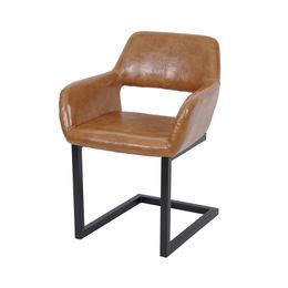 Esszimmerstuhl MCW-A50 II, Freischwinger Stuhl K&uuml;chenstuhl, Retro 50er Jahre Design ~ Kunstleder, Wildlederimitat