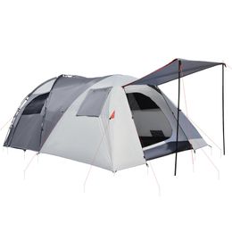 Outsunny Campingzelt mit atmungsaktivem Netz und mobiler Matte grau 490L x 250B x 185H cm