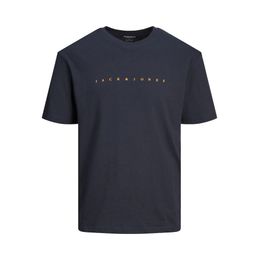 Jack & Jones JACK & JONES T-Shirt 'JJEStar' Herren Gr&ouml;&szlig;e S navy / orange