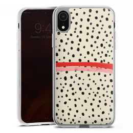 DeinDesign iPhone Xr Handy Silikon H&uuml;lle Case transparent Handyh&uuml;lle Stripes Points Kunst Silikon Case