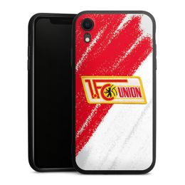 DeinDesign iPhone Xr Handy Premium Silikon H&uuml;lle Handyh&uuml;lle schwarz Case 1. Fc Union Berlin Logo Official Licensed Product Silikon Premium Case