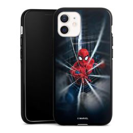 DeinDesign iPhone 12 mini Handy Silikon H&uuml;lle Case schwarz Handyh&uuml;lle Kinofilm Marvel Spiderman