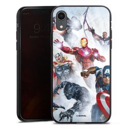 DeinDesign iPhone Xr Handy Silikon H&uuml;lle Case schwarz Handyh&uuml;lle Marvel Avengers Official Licensed Product