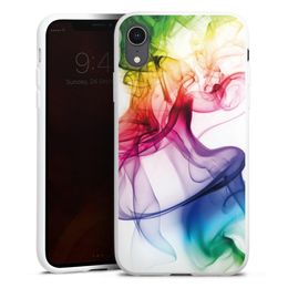 DeinDesign iPhone Xr Handy Silikon H&uuml;lle Case wei&szlig; Handyh&uuml;lle Rainbow Colour Water Silikon Case