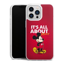 DeinDesign iPhone 13 Pro Handy Silikon H&uuml;lle Case wei&szlig; Handyh&uuml;lle Disney Official Licensed Product Mouse Silikon Case