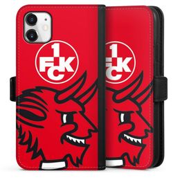 DeinDesign iPhone 11 Handy Klapph&uuml;lle Handyh&uuml;lle aus Kunst Leder schwarz Flip Case Devil 1. Fc Kaiserslautern 1. Fck Sideflip mit Lasche