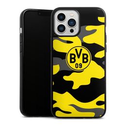 DeinDesign iPhone 13 Pro Max Handy Silikon H&uuml;lle Case schwarz Handyh&uuml;lle Borussia Dortmund Merchandise Bvb