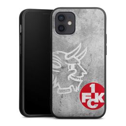 DeinDesign iPhone 12 mini Handy Premium Silikon H&uuml;lle Handyh&uuml;lle schwarz Case 1. Fck Devil 1. Fc Kaiserslautern Silikon Premium Case