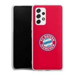 DeinDesign Galaxy A53 5G Handy Silikon H&uuml;lle Case transparent Handyh&uuml;lle Fc Bayern M&uuml;nchen Fcb Logo Silikon Case