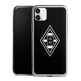 DeinDesign iPhone 11 Handy Slim Case Silikon Handyh&uuml;lle transparent H&uuml;lle extra d&uuml;nn Gladbach Borussia M&ouml;nchengladbach Coat Of Arms Silikon Slim Case