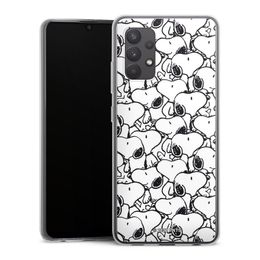 DeinDesign Galaxy A32 4G Handy Silikon H&uuml;lle Case transparent Handyh&uuml;lle Peanuts Snoopy Muster Silikon Case