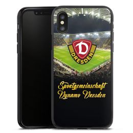 DeinDesign iPhone X Handy Silikon H&uuml;lle Case schwarz Handyh&uuml;lle Sg Dynamo Dresden Sgd Official Licensed Product