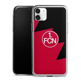 DeinDesign iPhone 11 Handy Slim Case Silikon Handyh&uuml;lle transparent H&uuml;lle extra d&uuml;nn Merchandise 1. Fcn 1. Fc N&uuml;rnberg Silikon Slim Case
