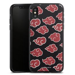 DeinDesign iPhone X Handy Silikon H&uuml;lle Case schwarz Handyh&uuml;lle Naruto Shippuden Pattern Akatsuki