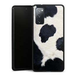 DeinDesign Galaxy S20 FE Handy Silikon H&uuml;lle Case schwarz Handyh&uuml;lle Animal Print Animal Look Cow Skin