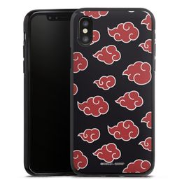 DeinDesign iPhone X Handy Silikon H&uuml;lle Case schwarz Handyh&uuml;lle Akatsuki Official Licensed Product Naruto Shippuden