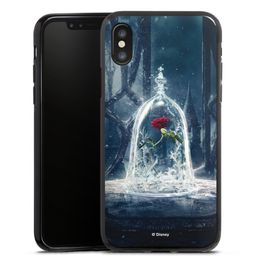 DeinDesign iPhone X Handy Silikon H&uuml;lle Case schwarz Handyh&uuml;lle Rose The Beauty And The Beast Disney Princess
